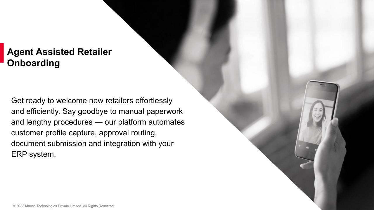 Agent Assisted Retailer Onboarding - Manch Tech